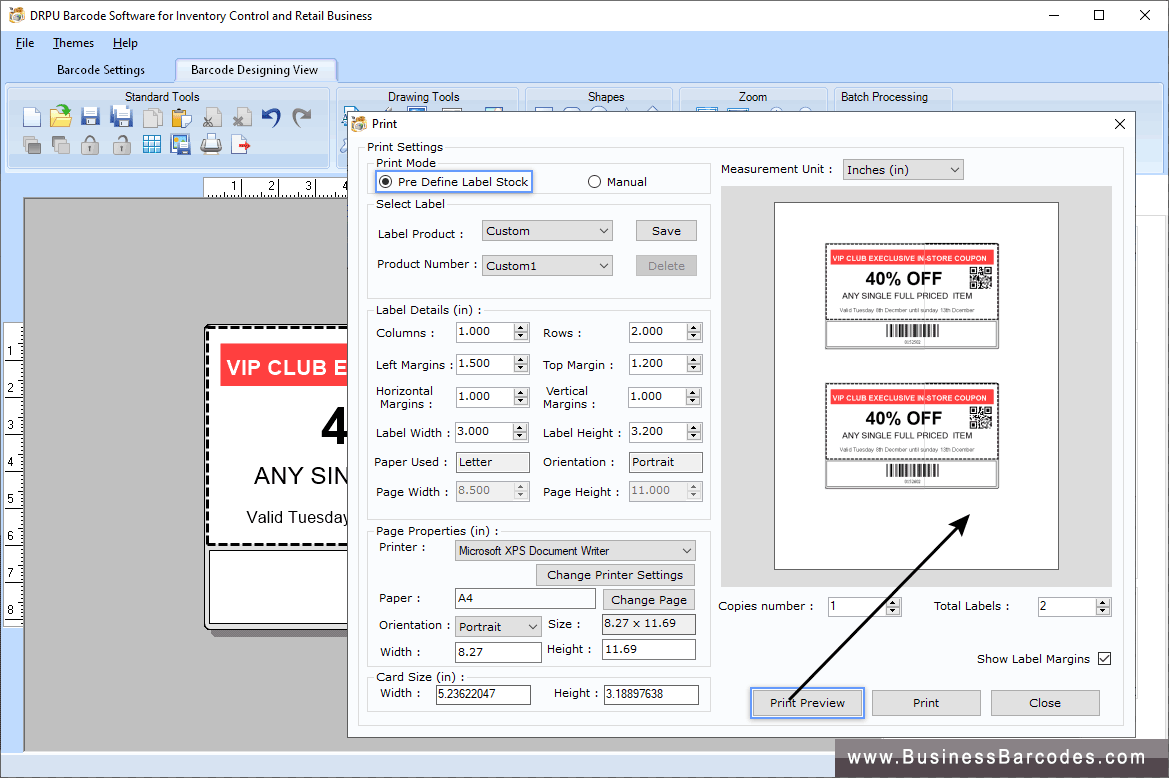 Screenshots of inventory control and retail business barcodes tool ...
