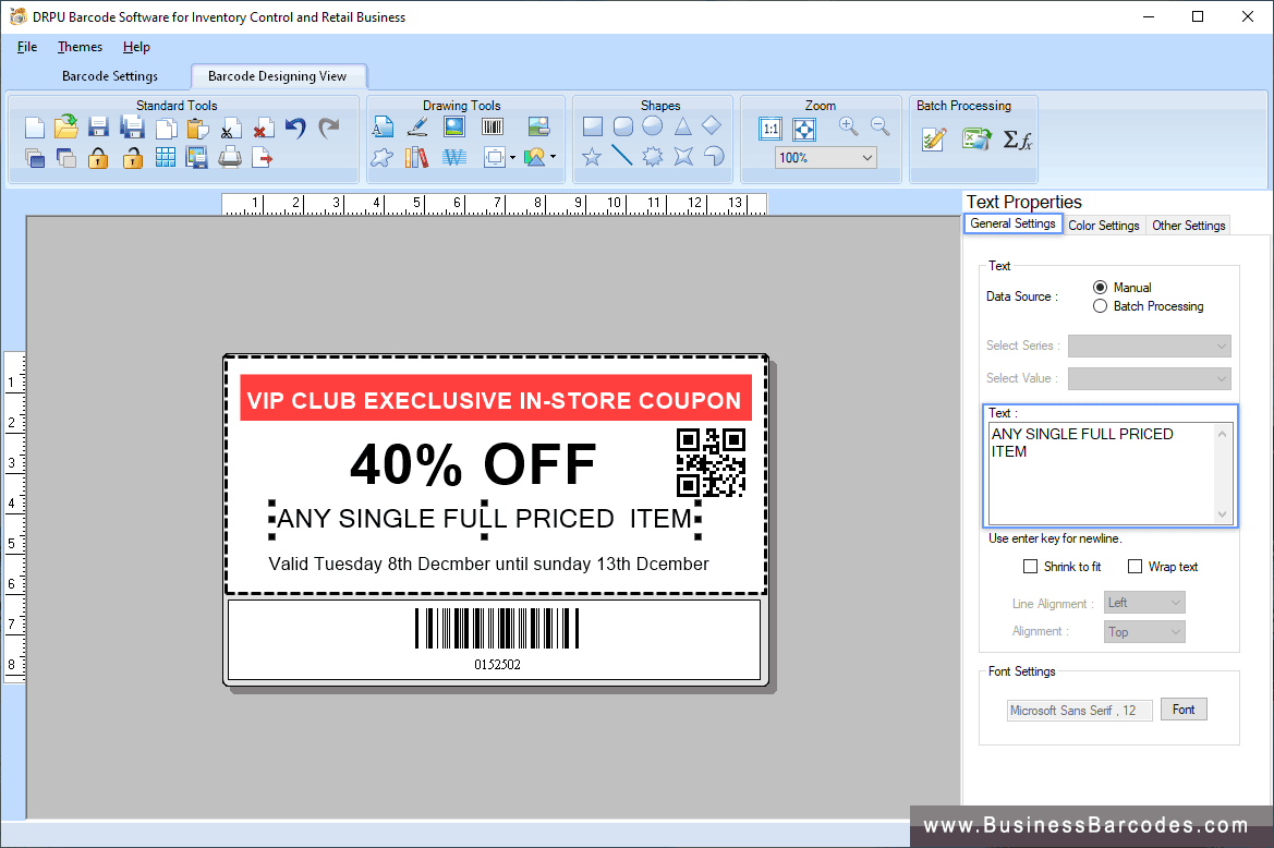 Inventory Control and Retail Business Barcodes Software - BusinessBarcodes