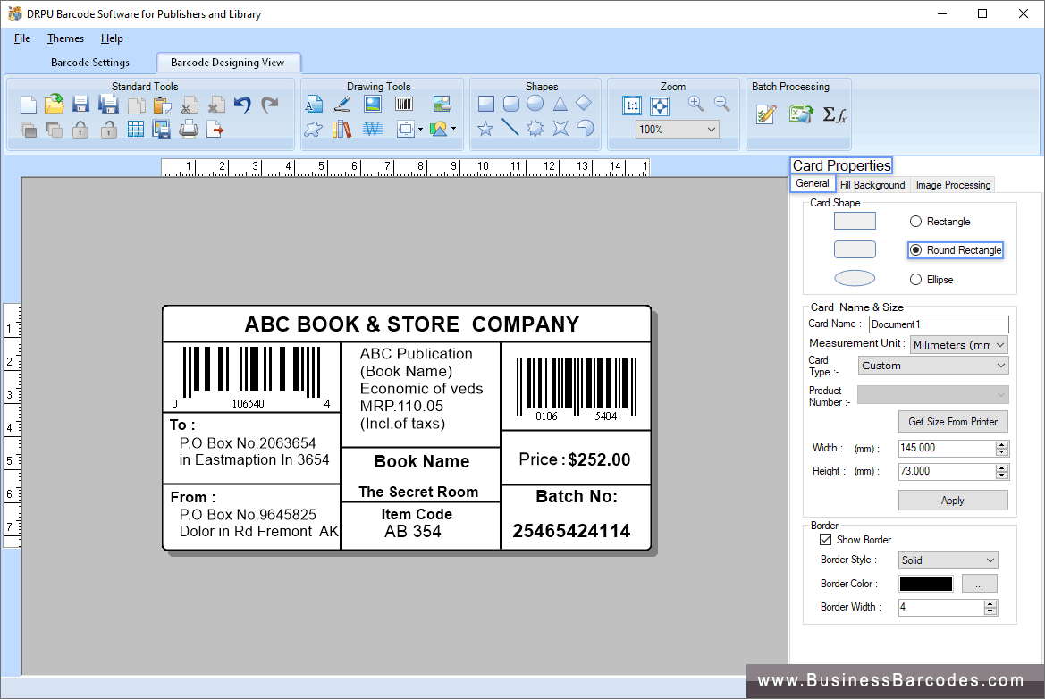 Publishers and Library Barcodes software - BusinessBarcodes