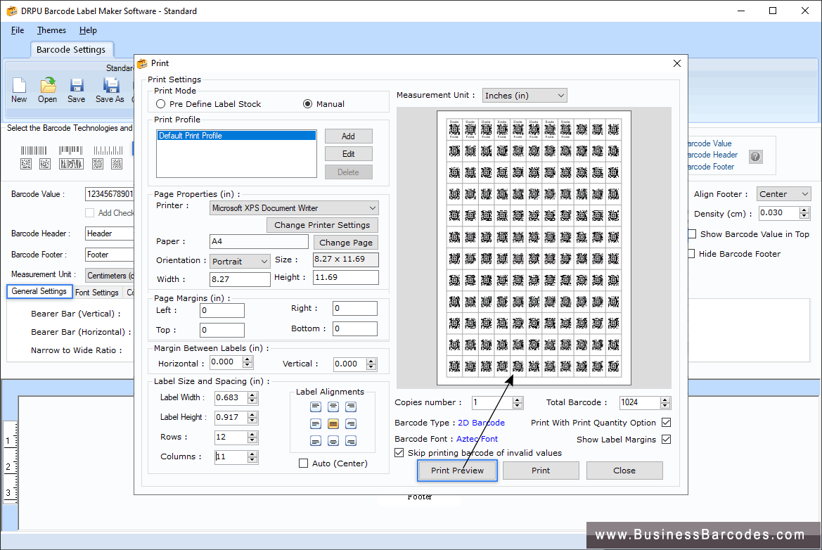 Screenshots of Barcodes Standard Edition Software - BusinessBarcodes